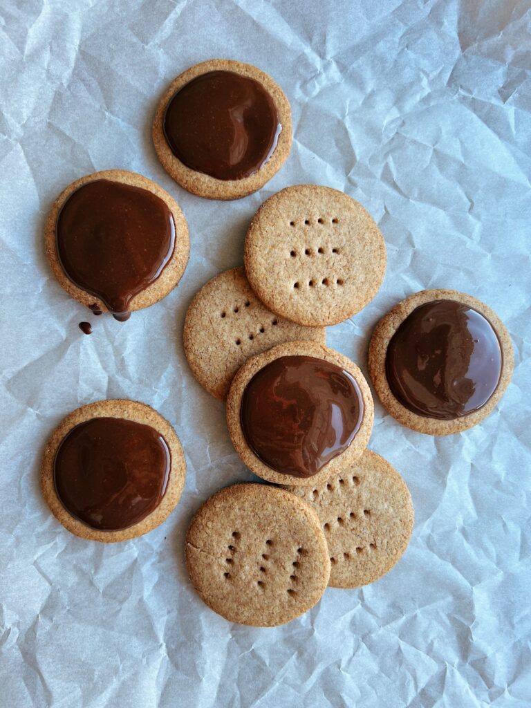 Small-batch Chocolate Covered Digestive Cookies